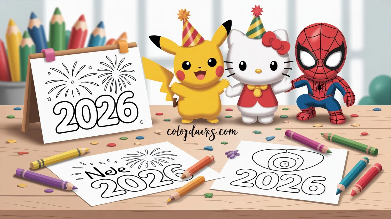 42 New Year Coloring Pages 2026 (Free PDF Printables)