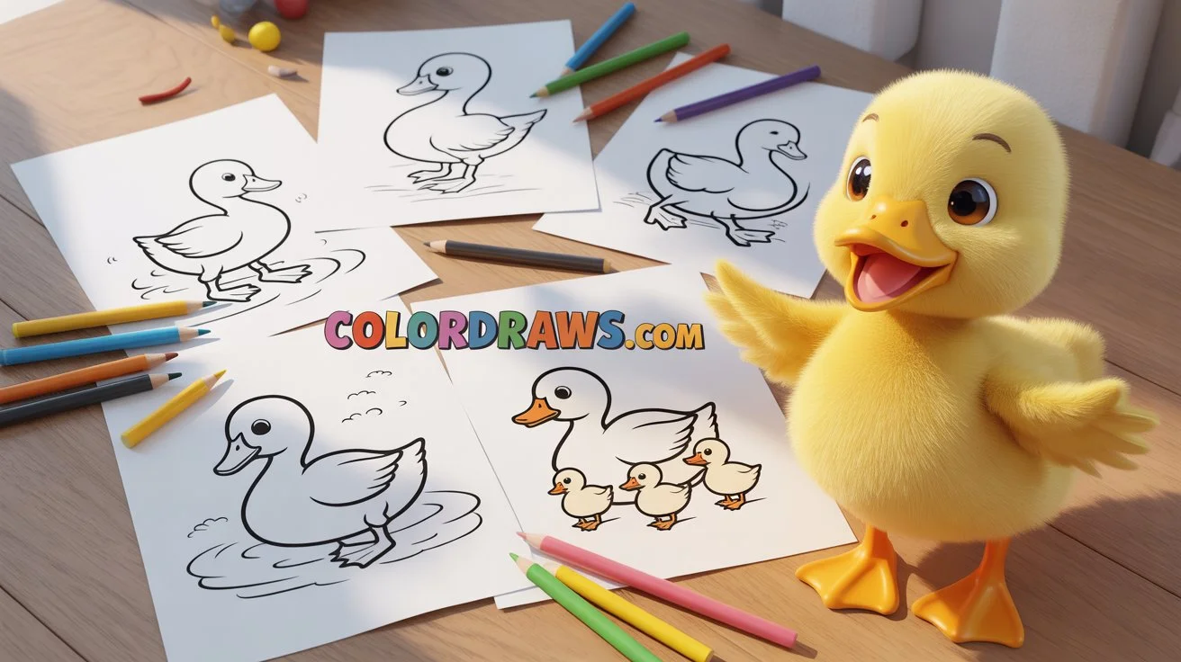 45+ Duck Coloring Pages (Free PDF Printables)