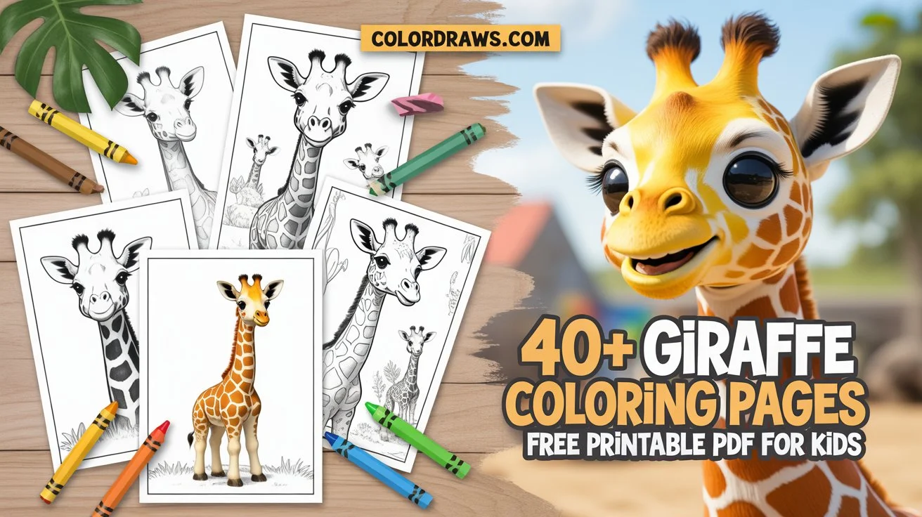 40+ Giraffe Coloring Pages | Free PDF Printable | Colordraws