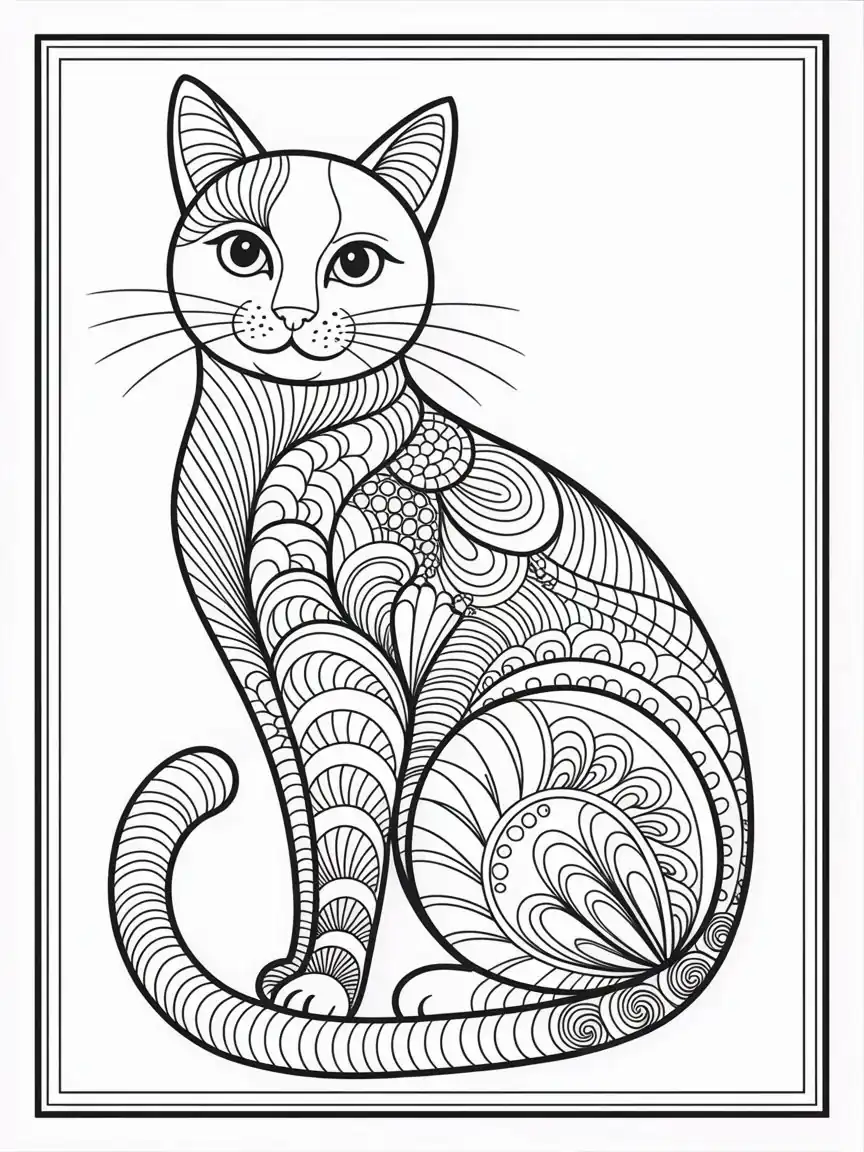 60+ Cat Coloring Pages (Free PDF Printable)