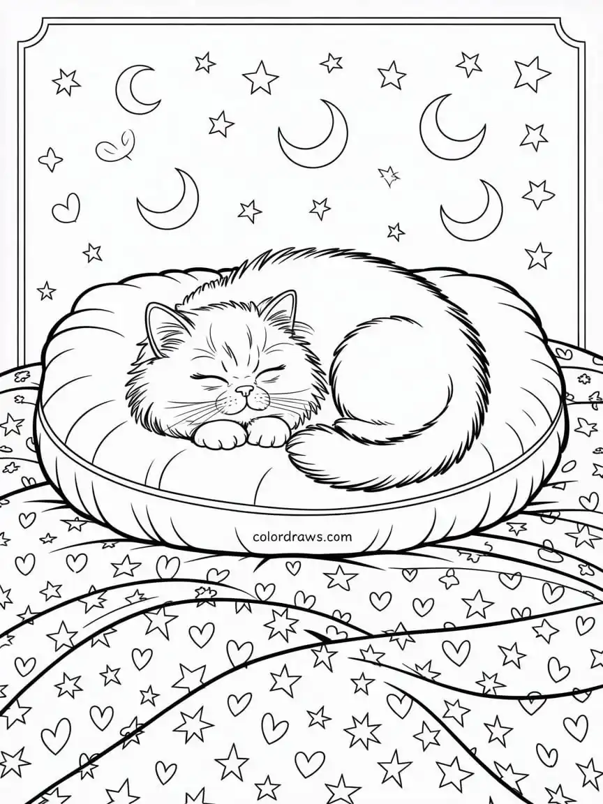 60+ Cat Coloring Pages (Free PDF Printable)