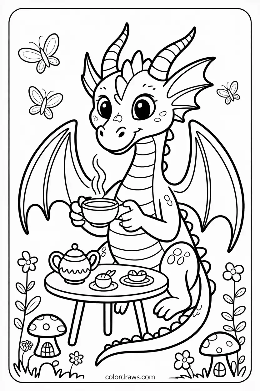 65+ Dragon Coloring Pages Free Printable(PDF)
