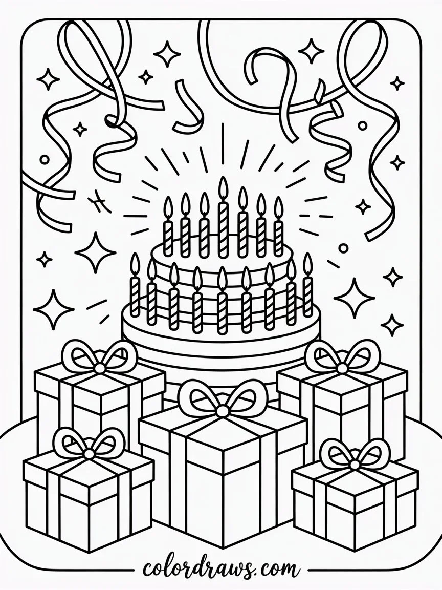 Happy Birthday Coloring Pages (90+ Free Printable PDF)