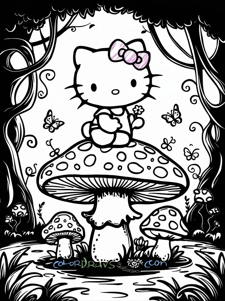 55+ Hello Kitty Coloring Pages - Colordraws.com