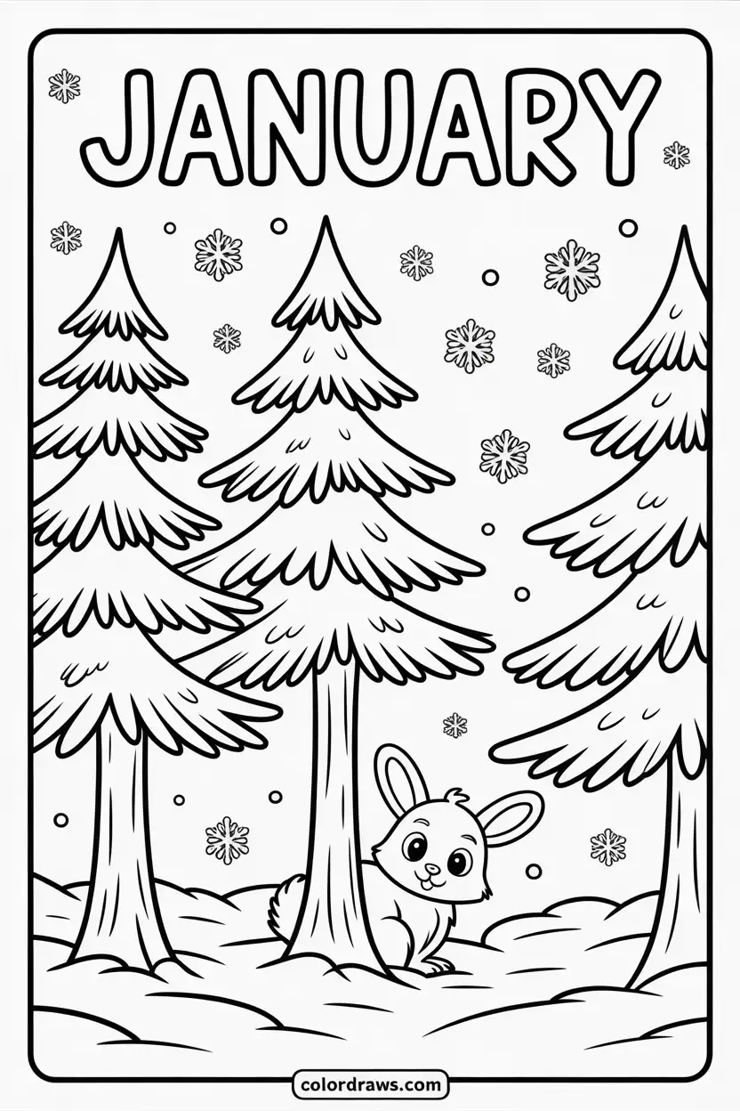 25+ Free Printable January Coloring Pages(PDF)