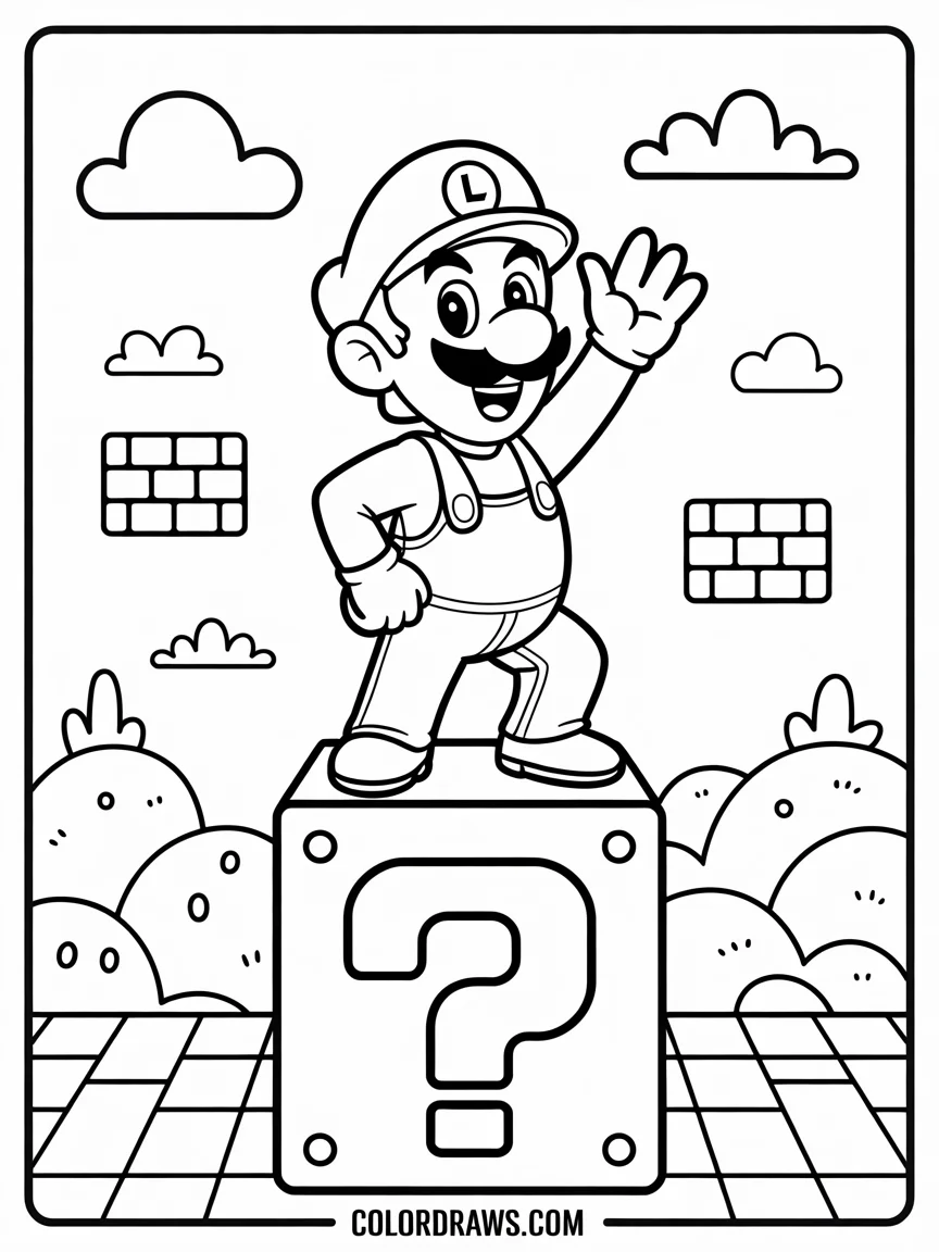 90+ Mario Coloring Pages (Free PDF Pintables)