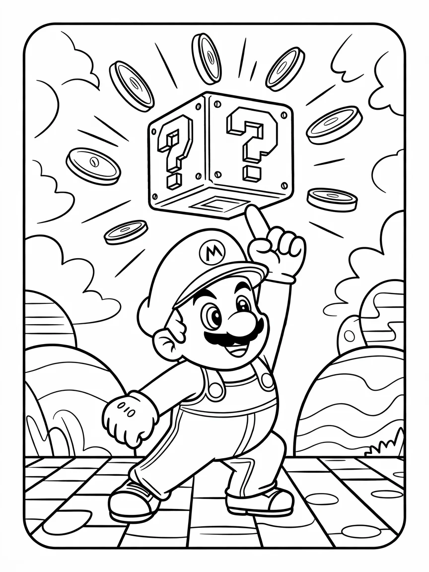 90+ Mario Coloring Pages (Free PDF Pintables)