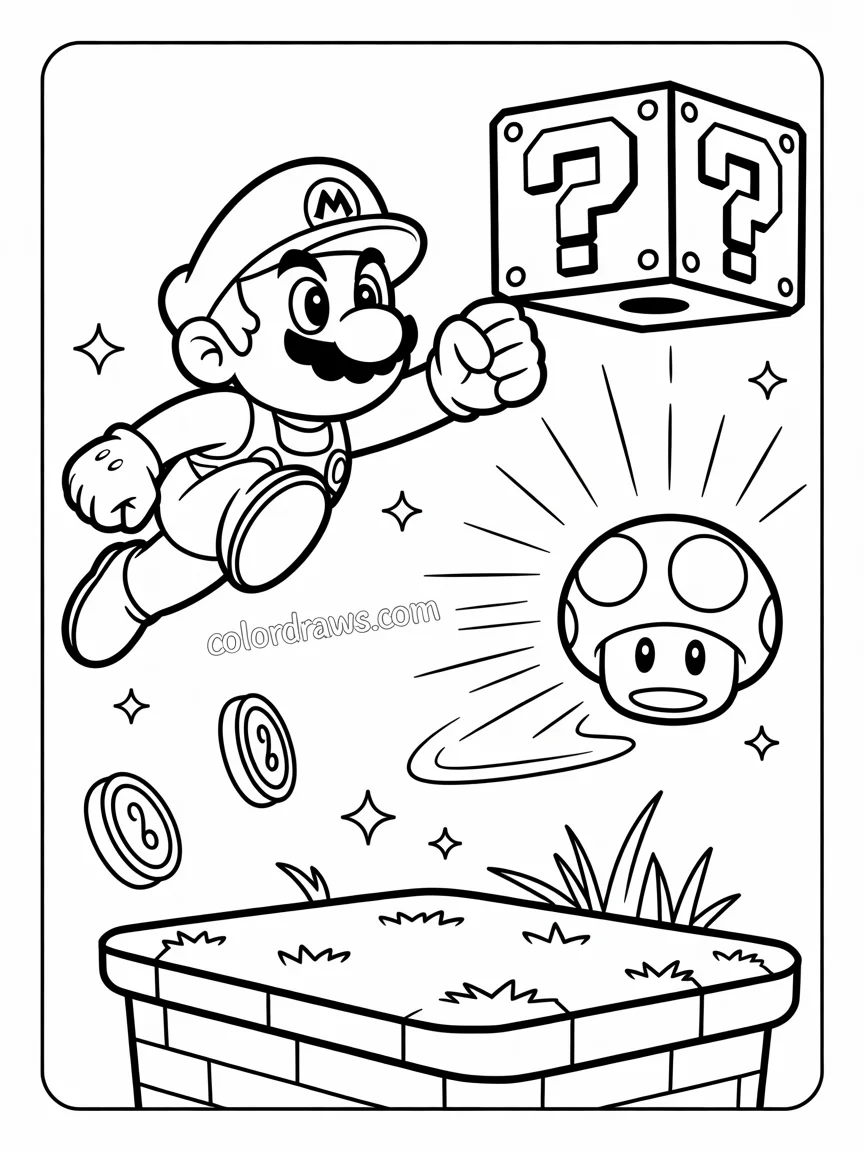 90+ Mario Coloring Pages (Free PDF Pintables)