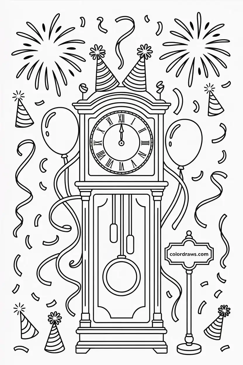42 New Year Coloring Pages 2026 (Free PDF Printables)