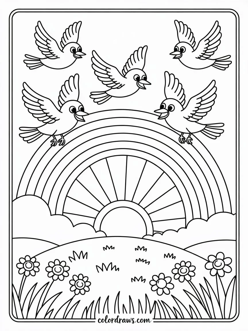 80+ Rainbow Coloring Pages (Free PDF Printables)