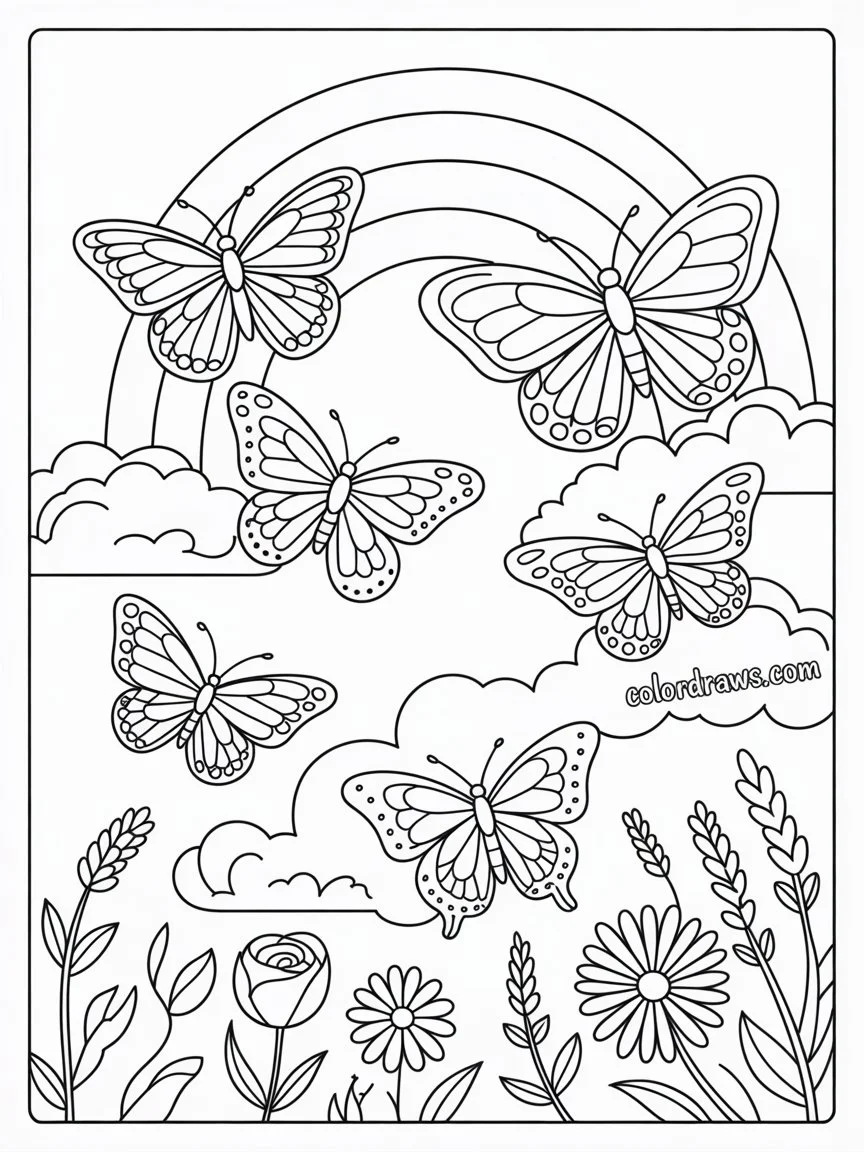 80+ Rainbow Coloring Pages (Free PDF Printables)
